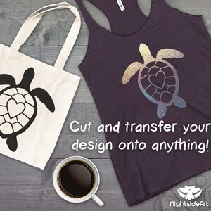 Sea Turtle With Heart Cut Files for Cricut and Silhouette .svg .png ...
