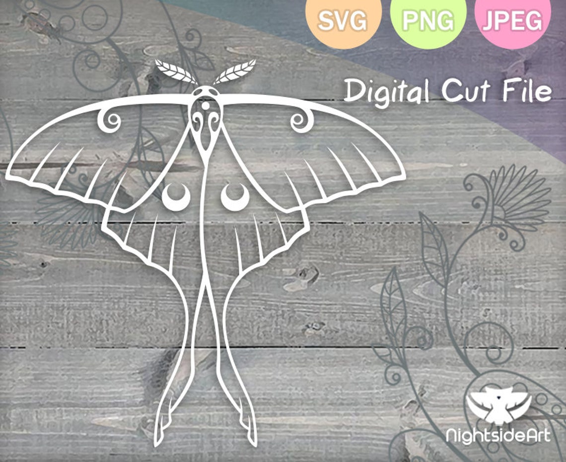 Luna Moth Cut Files for Cricut and Silhouette | Etsy Canada