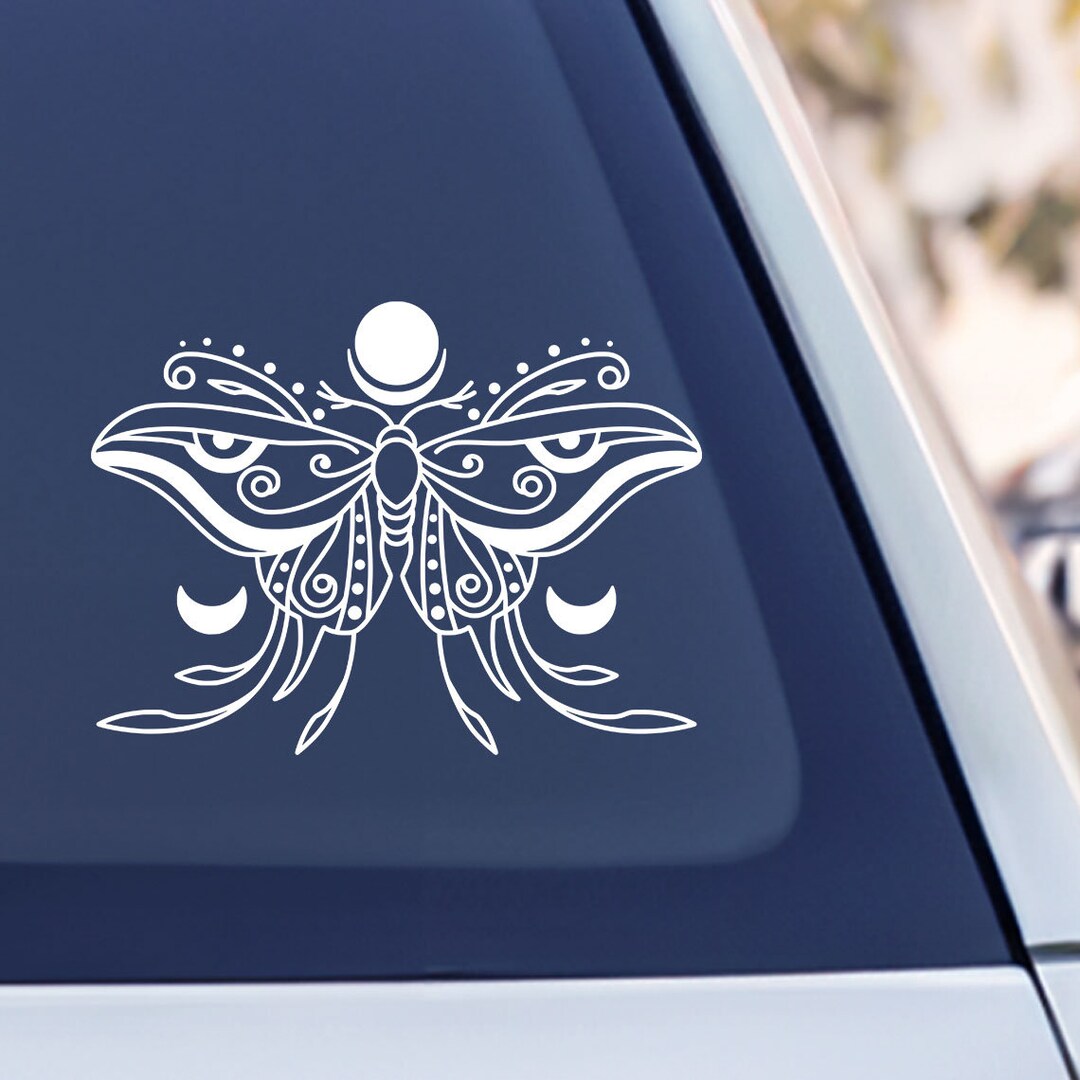 Moon Moth Car Decal, Tumbler Sticker or Laptop Sticker - Etsy