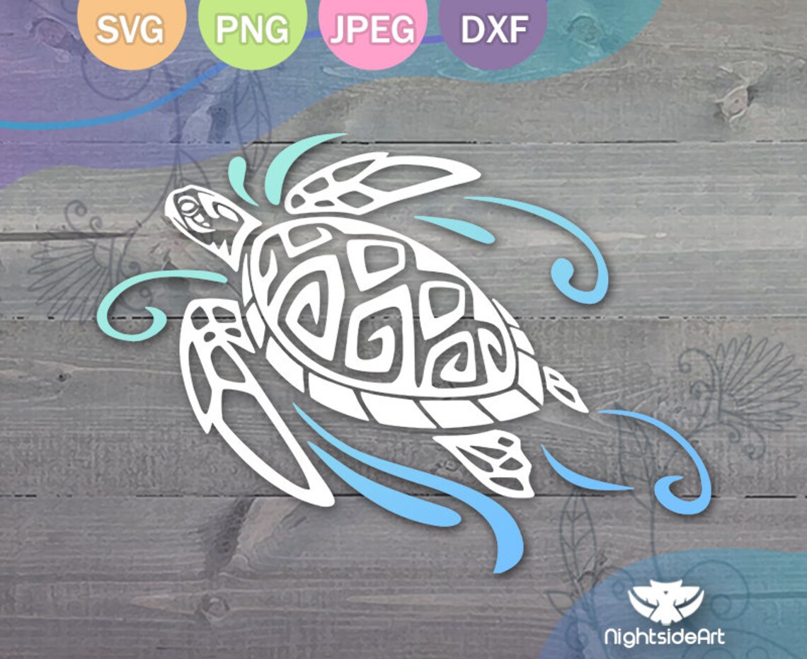Sea Turtle Cut Files for Cricut and Silhouette .svg .png .jpg .dxf - Etsy