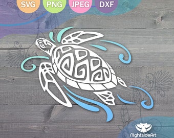 Sea Turtle Family Cut Files for Cricut and Silhouette .svg .png .jpg ...