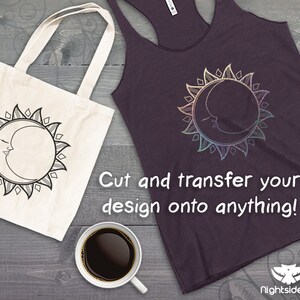 Moon and Sun Cut Files for Cricut and Silhouette .svg .png .jpg .dxf - Etsy