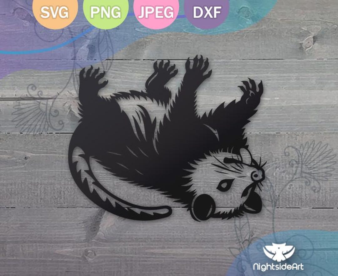 Funny Opossum Cut File, Cute Possum Design for Crafts, T-shirts, and ...