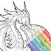 Fire Dragon Coloring Page, Flying Dragon, Cute Dragon Coloring Page ...