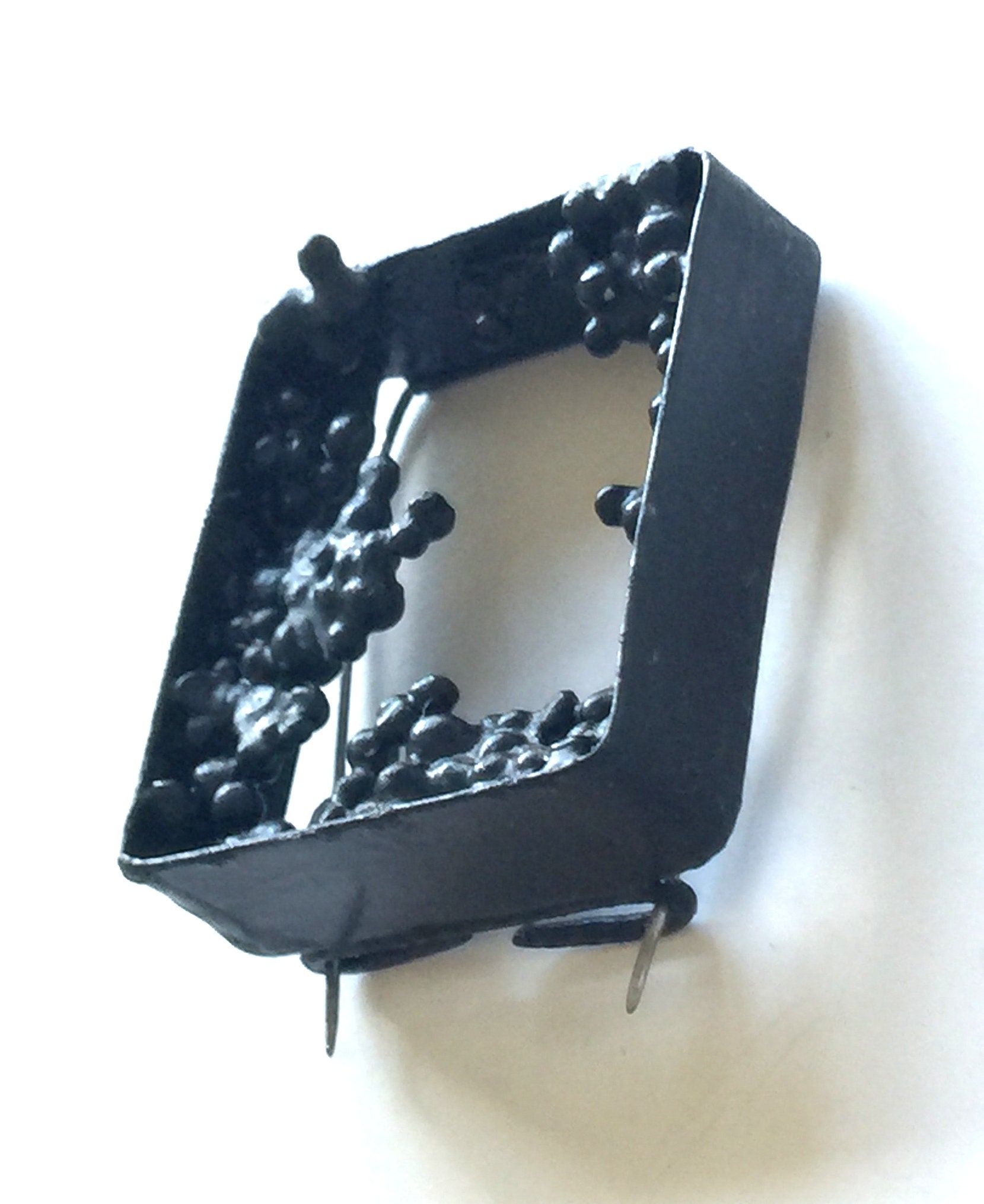 Silver Square Brooch With Granulation - Etsy