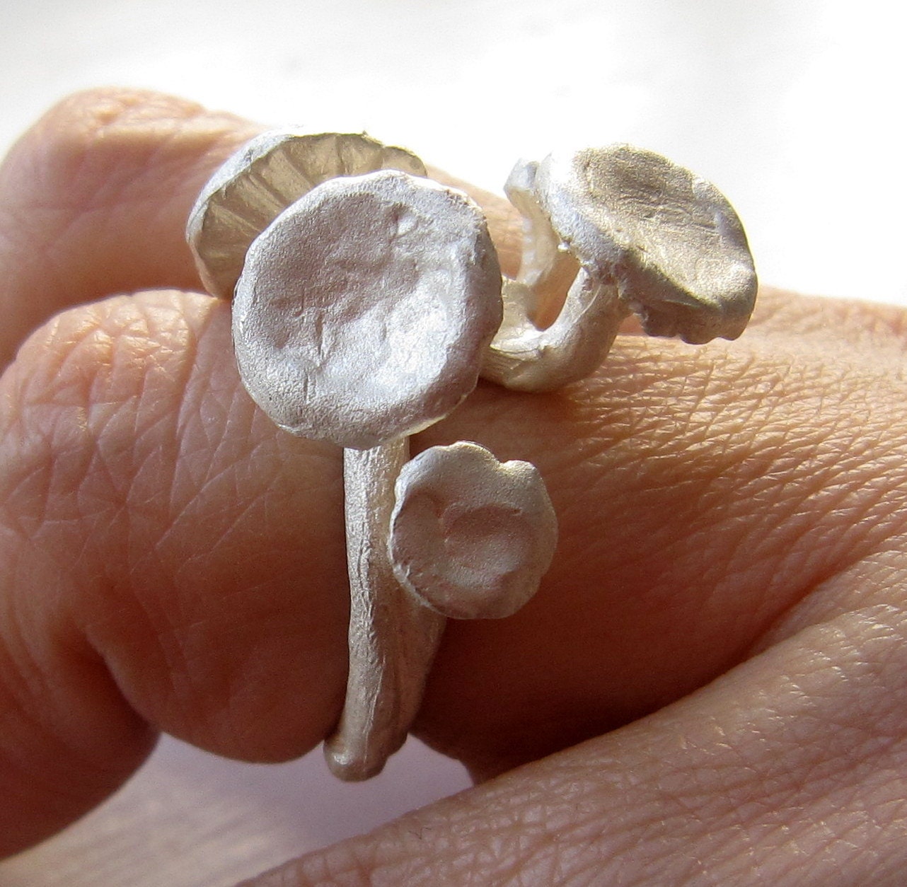 Limited Collection of Silver Mushroom Rings [3] - Etsy