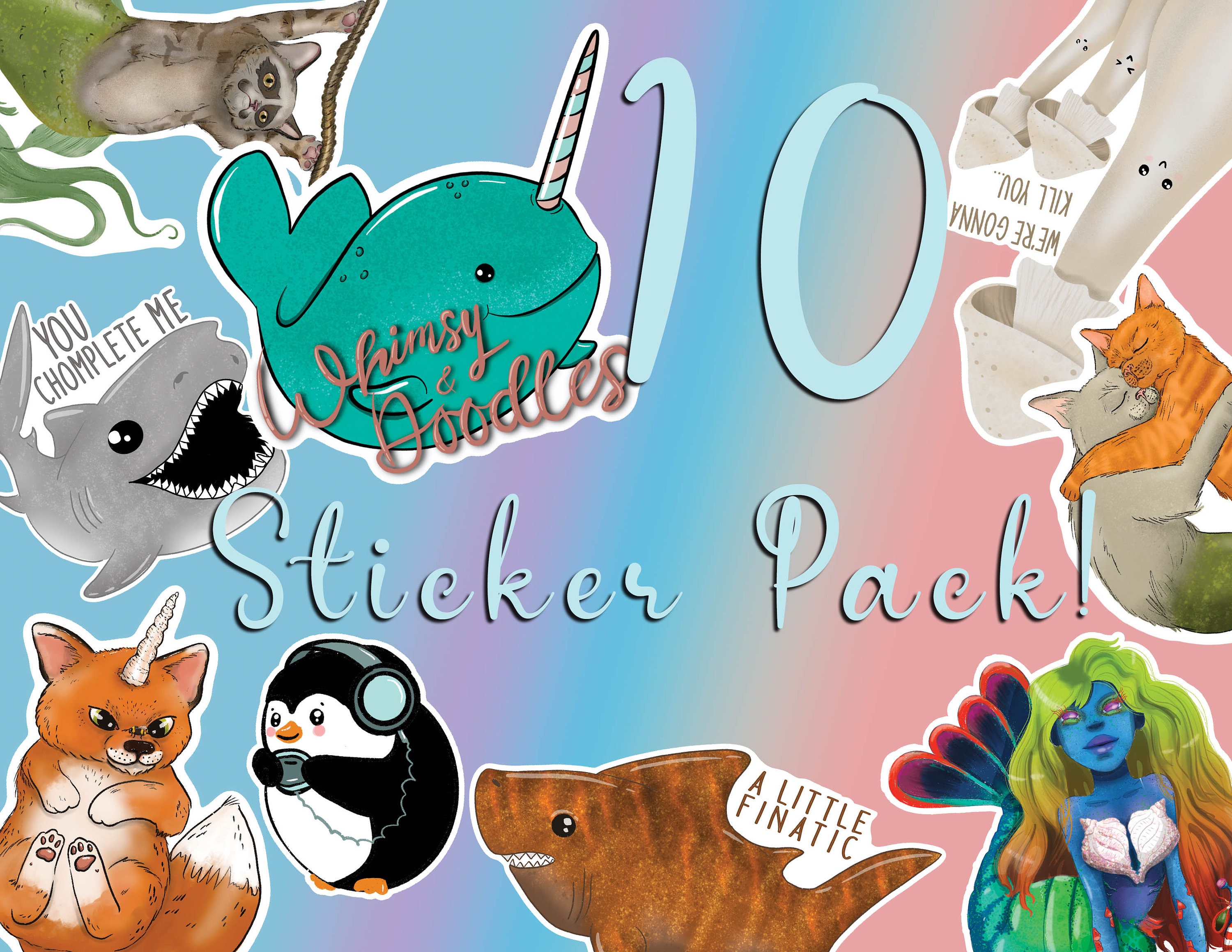 10 Sticker Bundle - Choose Any 10 Stickers for a Discounted Price - Etsy