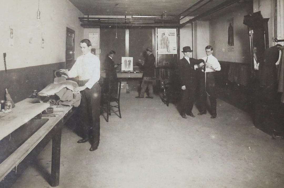Mens Tailor Shop Early 1900s Vintage Found Card Mounted Photograph - Etsy