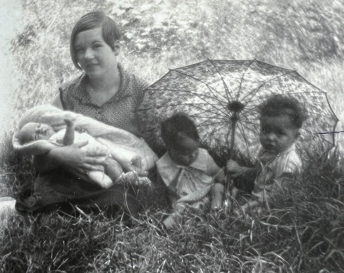 Flapper, Babies, Parasol Antique Found Photo - Etsy