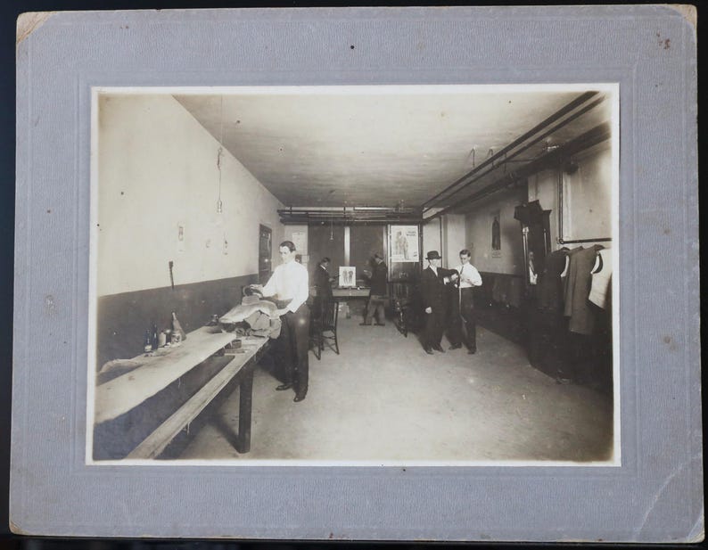 Mens Tailor Shop Early 1900s Vintage Found Card Mounted Photograph - Etsy