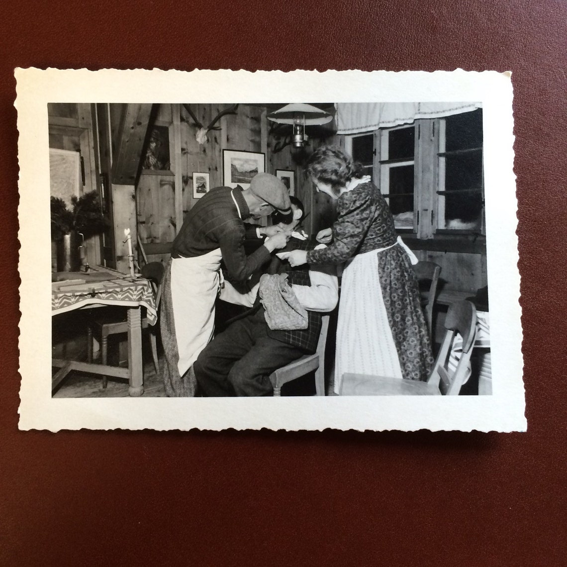 Man Holds Knife To Victims Throat Vintage Shaving Photo Etsy 1302