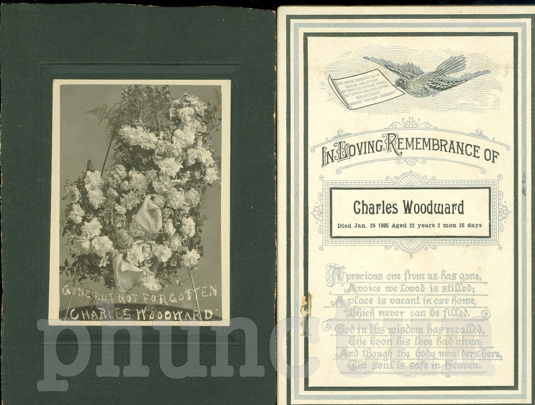 Memento Mori Antique Memorial Card Cabinet Photo of Funeral - Etsy
