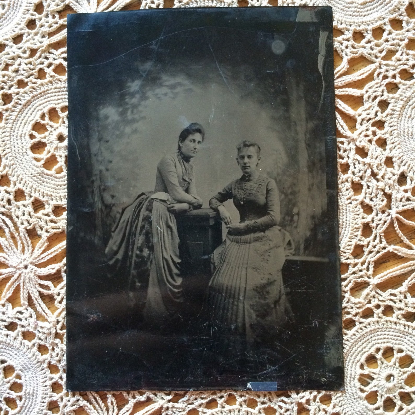 Full Plate Tintype Victorian Fashion Large Antique Ferrotype Civil War ...