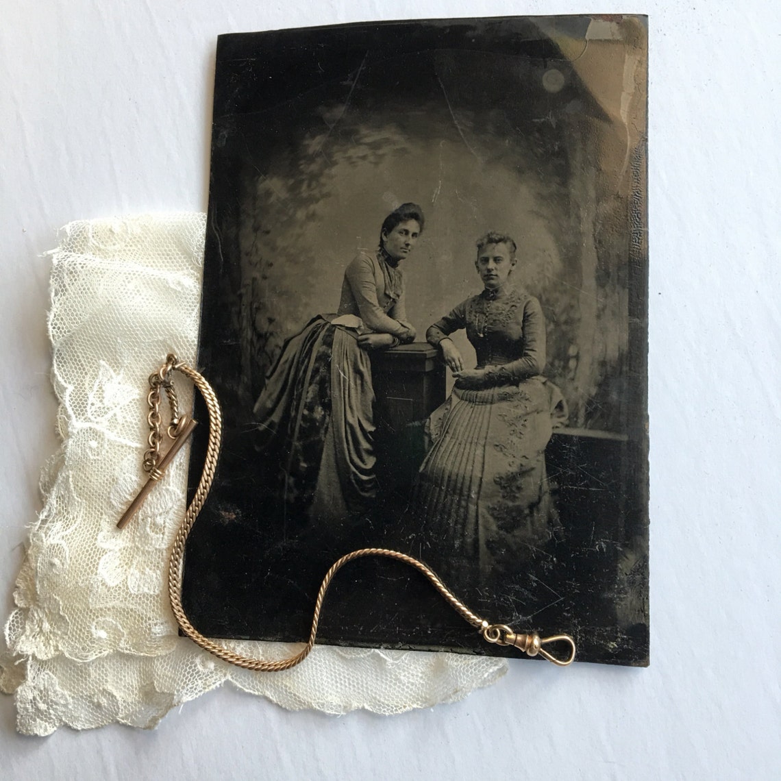 Full Plate Tintype Victorian Fashion Large Antique Ferrotype Civil War ...