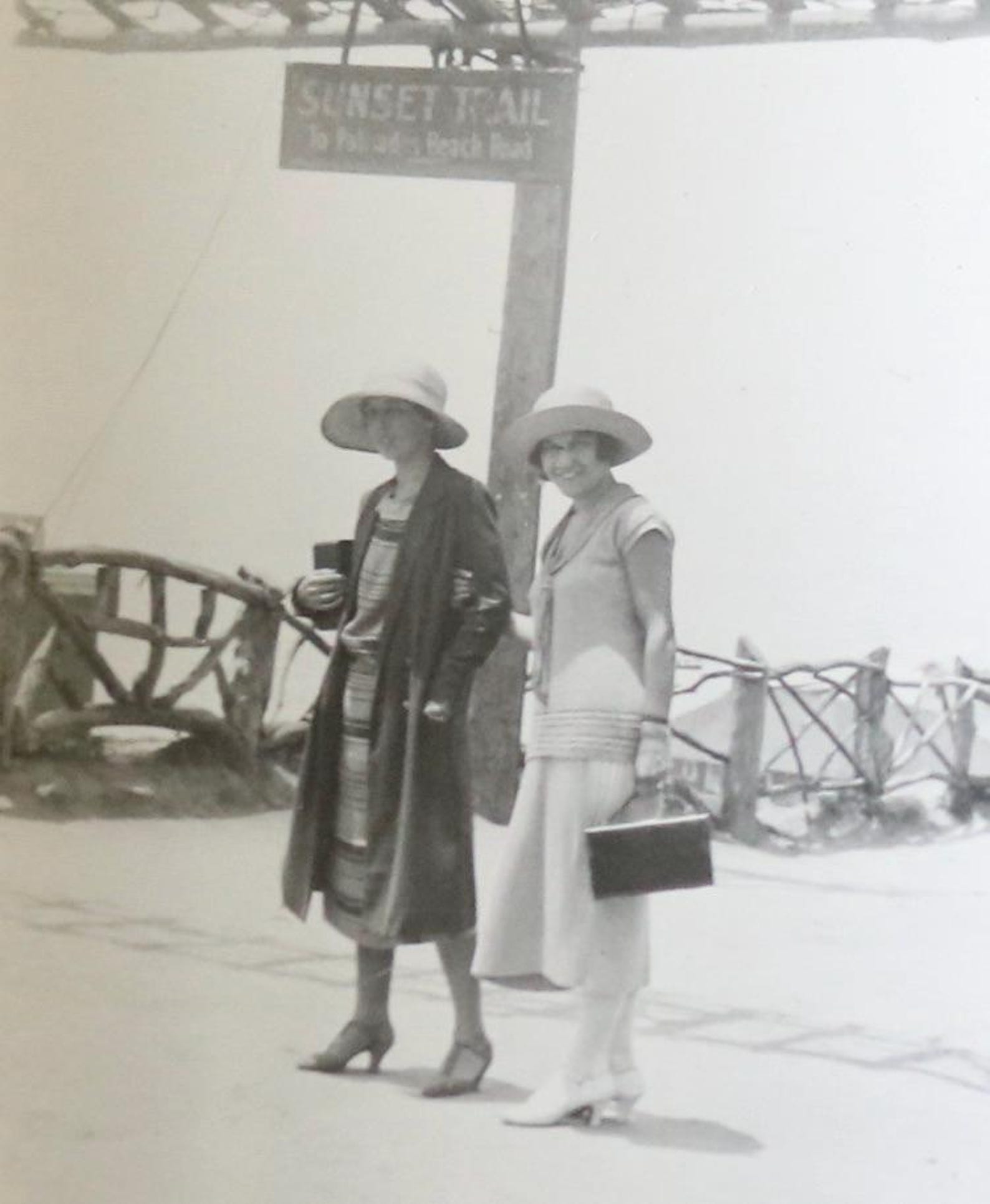 Flappers at Sunset Trail to Palisades Beach Road Vintage Photo Santa ...