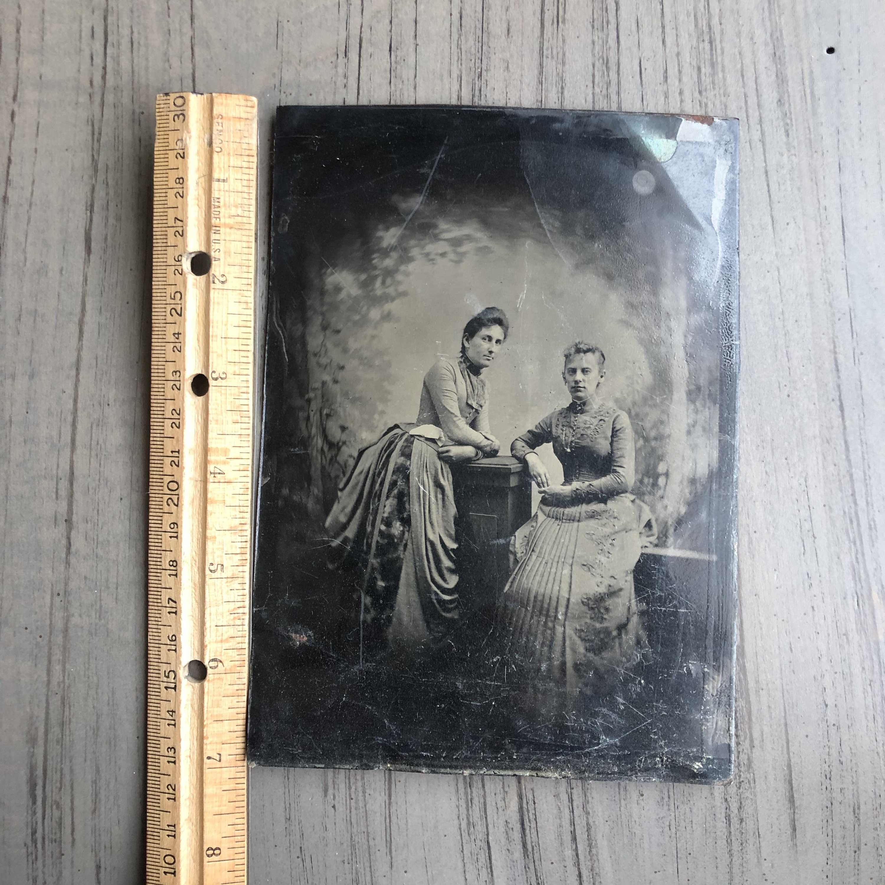 Full Plate Tintype Victorian Fashion Large Antique Ferrotype Civil War ...