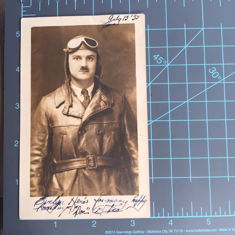 Barnstormer Stunt Pilot Antique Real Photo Postcard RPPC 1930s Aviator ...