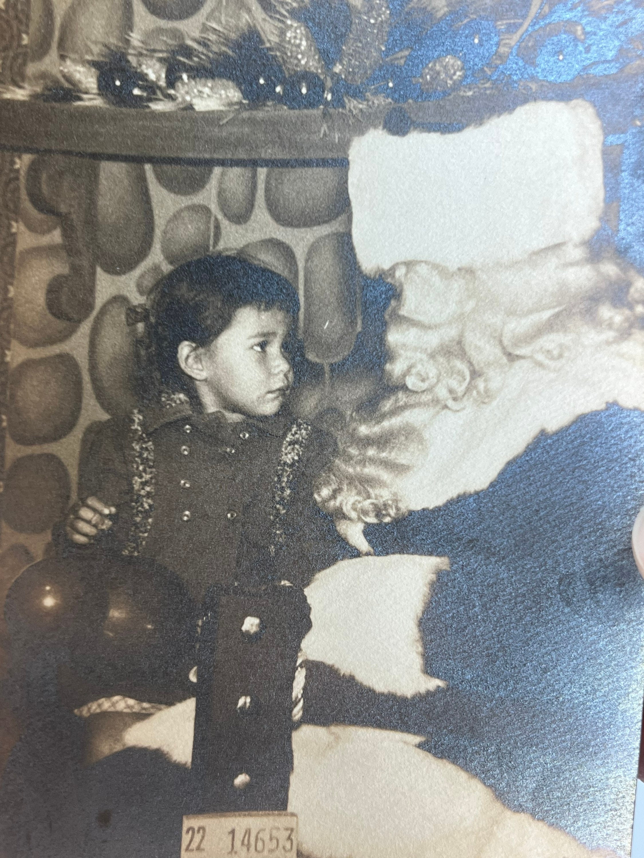 Department Store Santa Vintage Photo Native American Little Girl ...