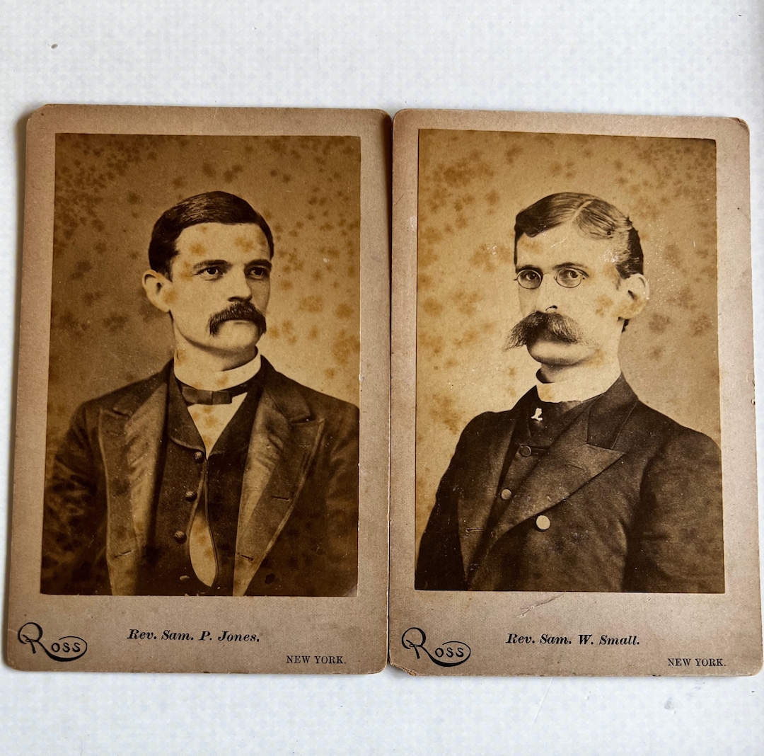 Rev Sam P Jones & Rev Sam W Small Preacher Prohibitionists Antique ...