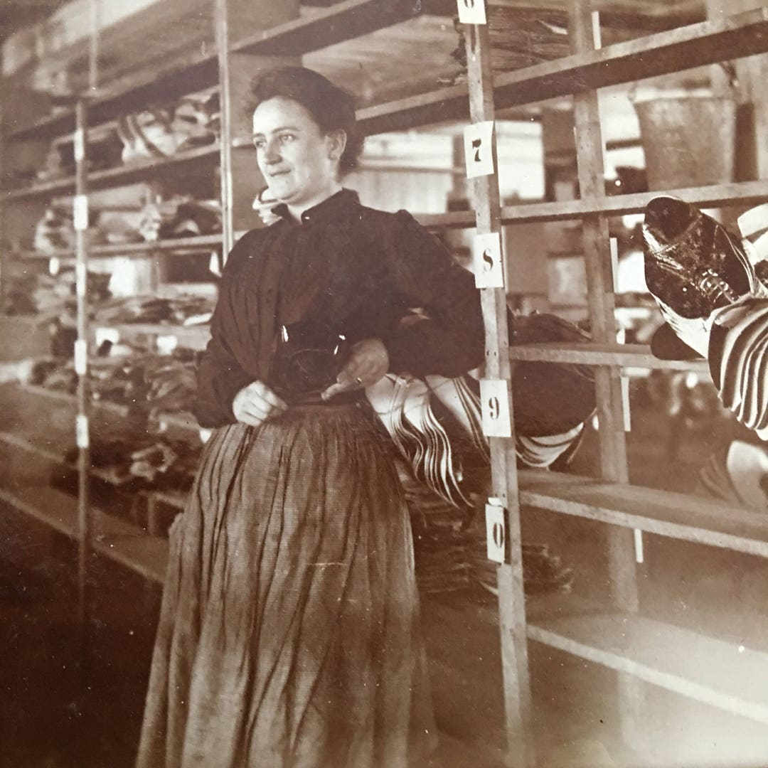 Woman Shoe Factory Employee Occupational Antique Photo - Etsy