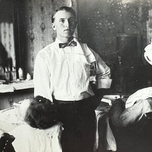 Tonsorial Parlor Vintage Real Photo Postcard RPPC Occupational ...