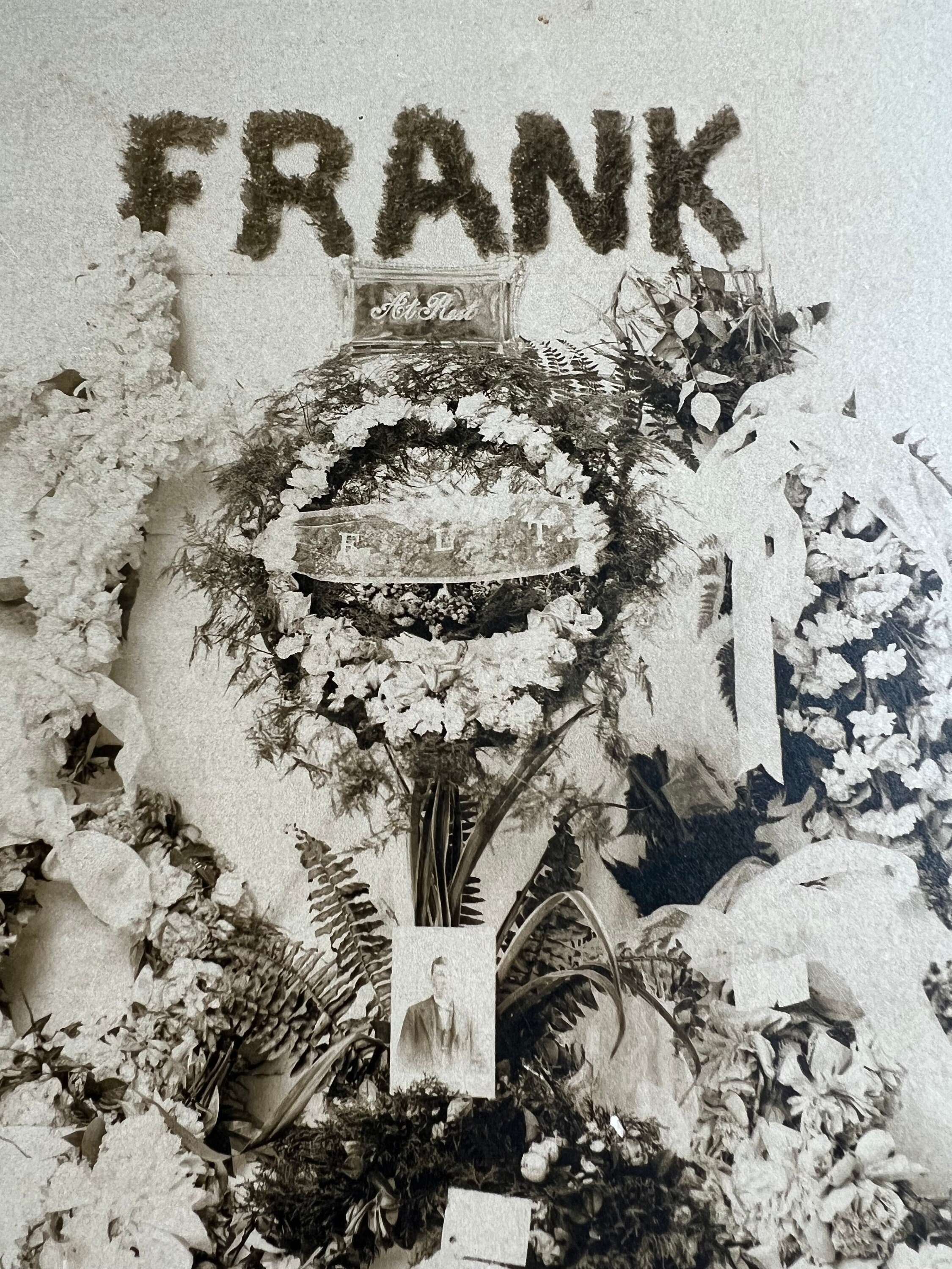 Memento Mori Funeral Vintage Photo Frank Flowers & Photograph - Etsy