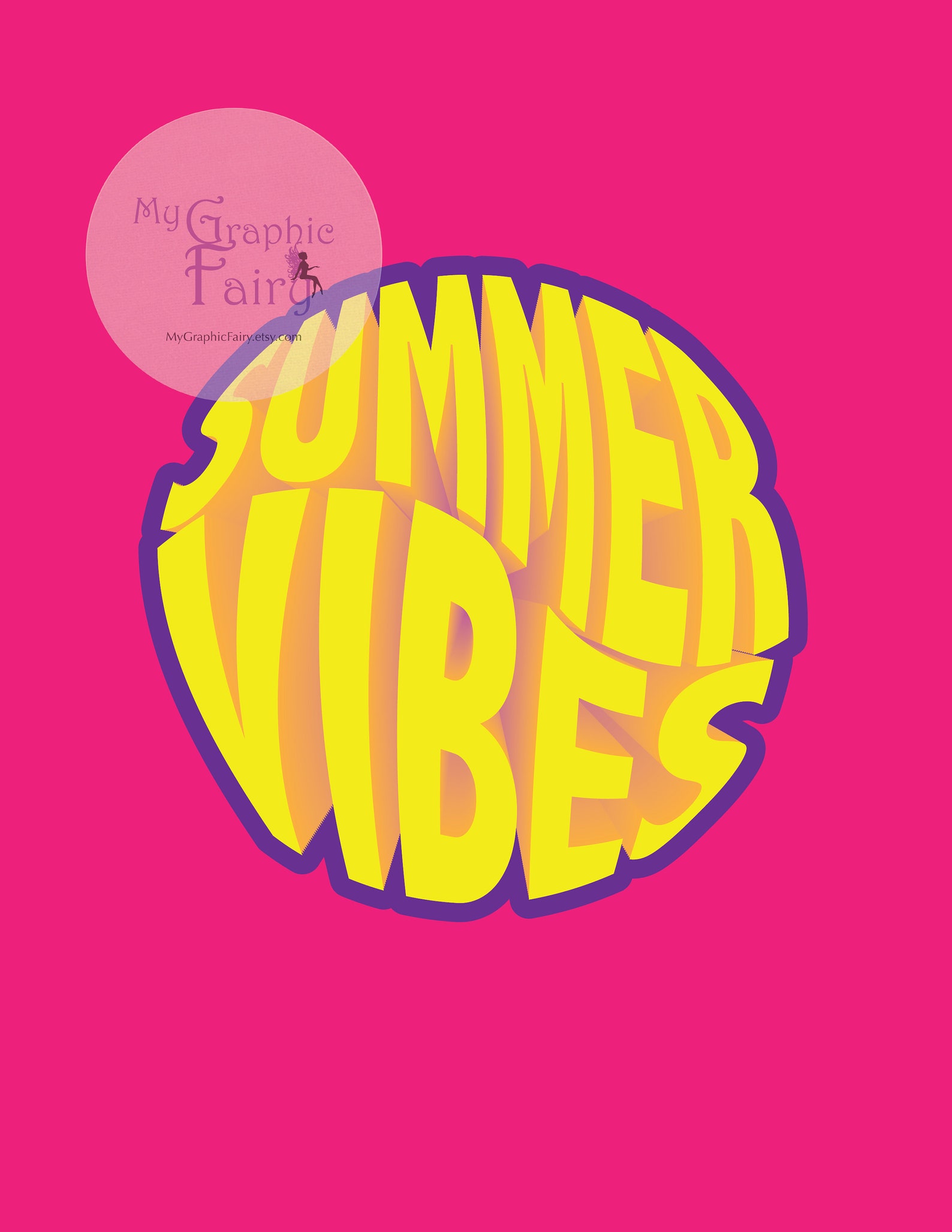 Summer Vibes, Bright Fun, Summer Printable, Instant Download - Etsy