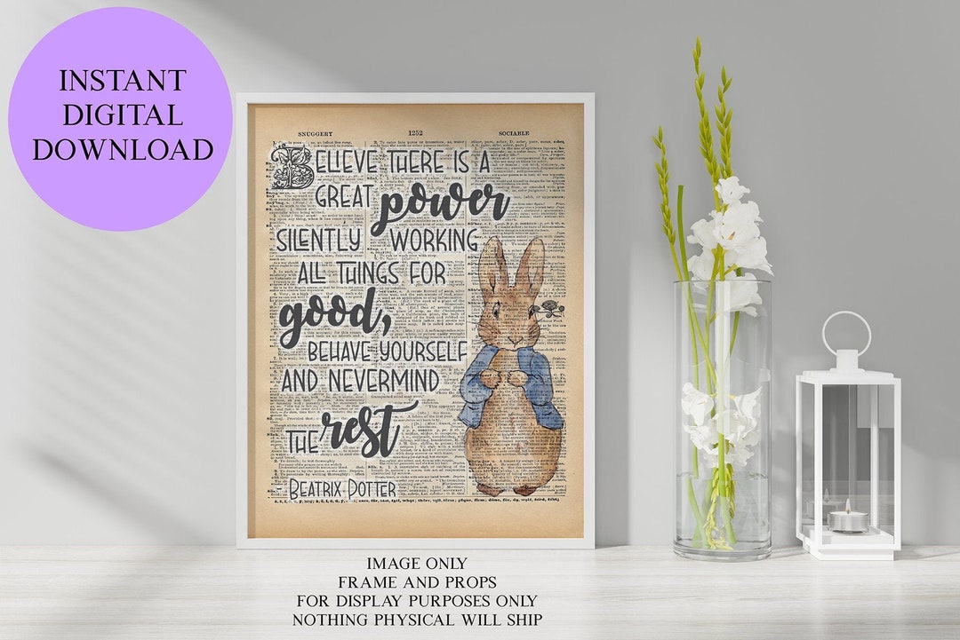 Peter Rabbit Nursery Art PRINTABLE Beatrix Potter Prints - Etsy
