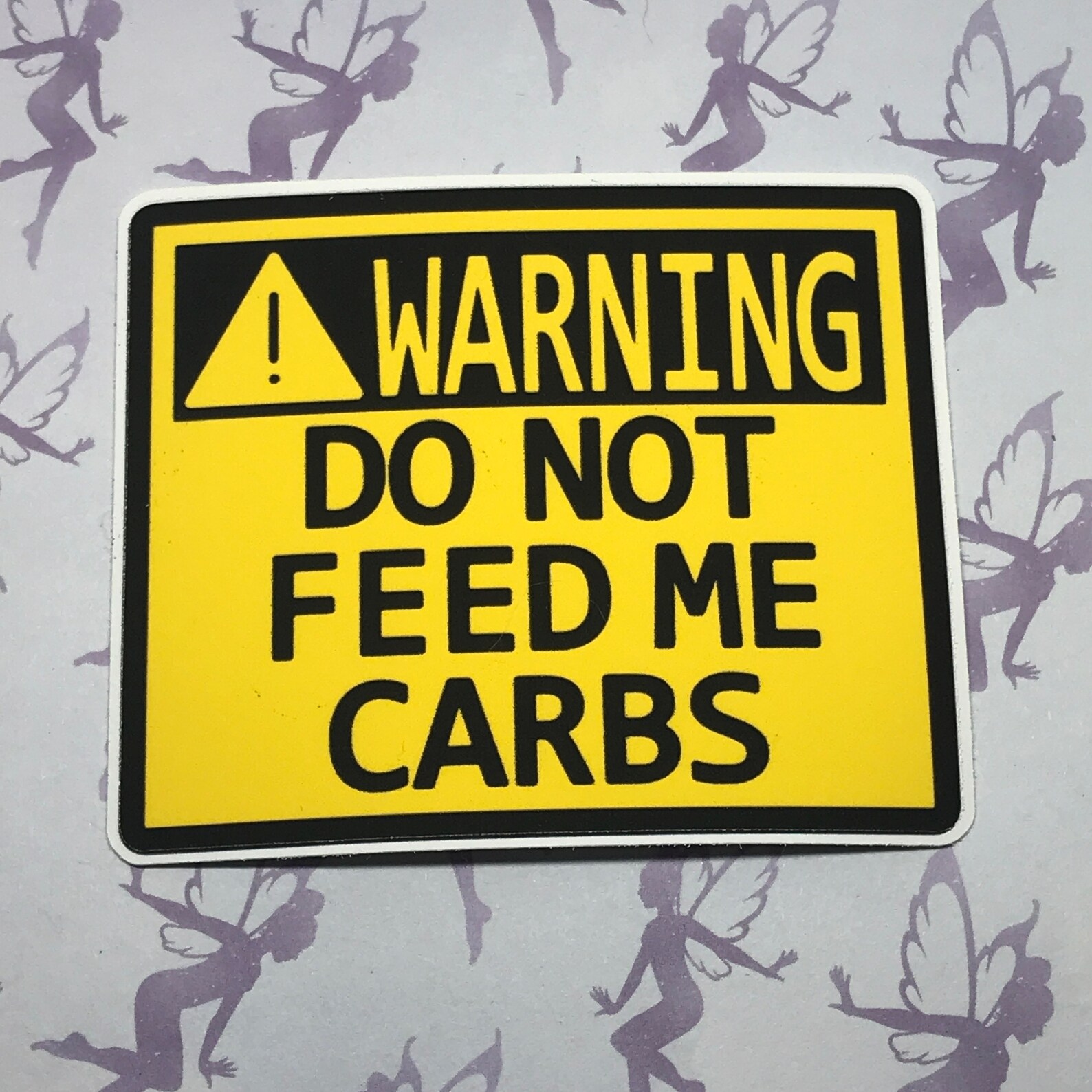 WARNING Do Not Feed Me Carbs - Funny Keto Diet Sticker - Weatherproof ...
