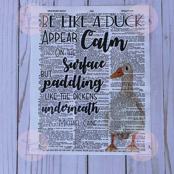 Be Like a Duck - Etsy