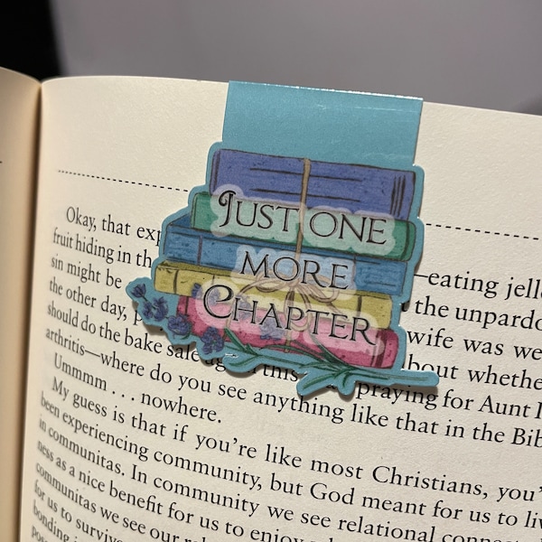 Magnetic Bookmark Just One More Chapter - Etsy