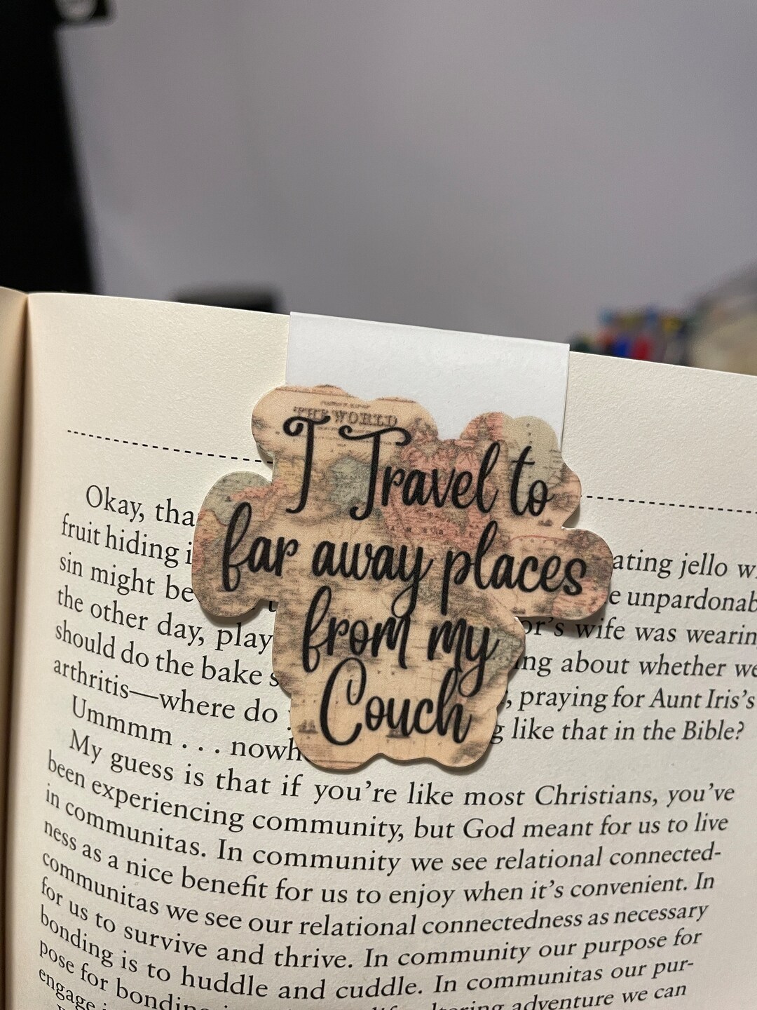 Travel Magnetic Bookmark for Women, Reading Takes You Everywhere Map ...