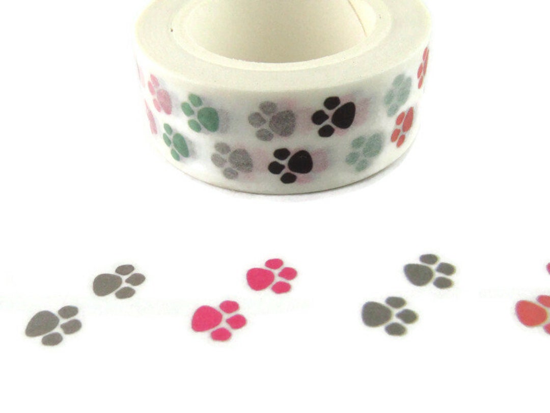 Paws Washi Tape, Rainbow Paw Print Washi Tape, Full Roll PP1545 - Etsy