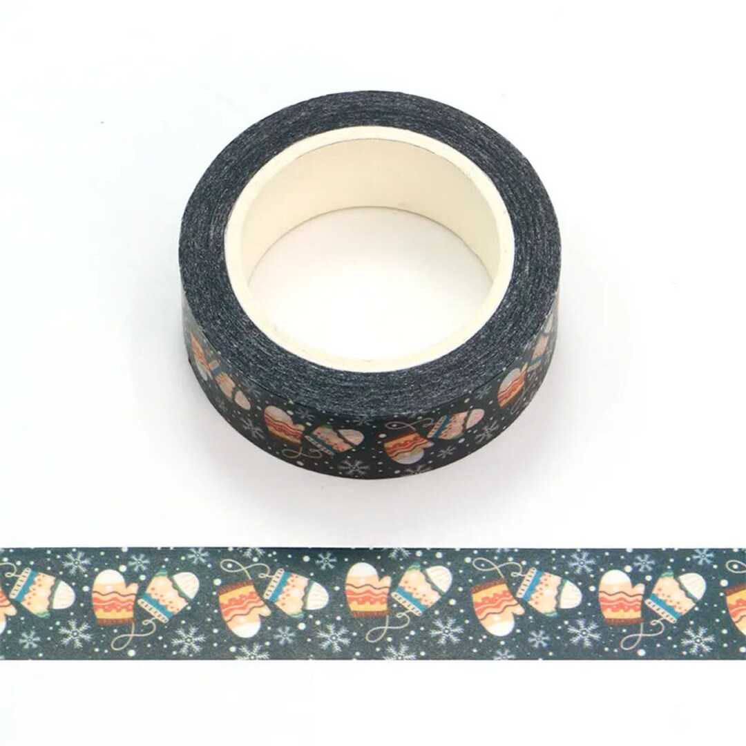 Mittens Washi Tape, Winter Washi Tape, Snowflake Landscape Washi Tape ...