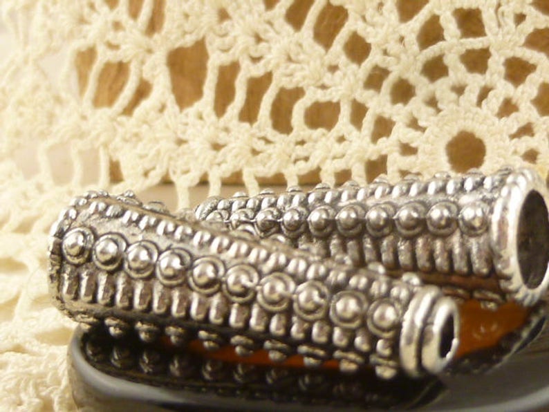 30mm Rustic, Bumpy, Ornate Cone Bead Cap, Antique Silver (4) - SF77 - Etsy