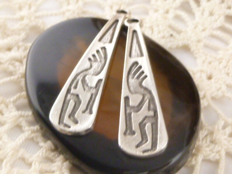 Pair of Kokopelli Fertility Charm Pendant, Agriculture, Southwestern ...