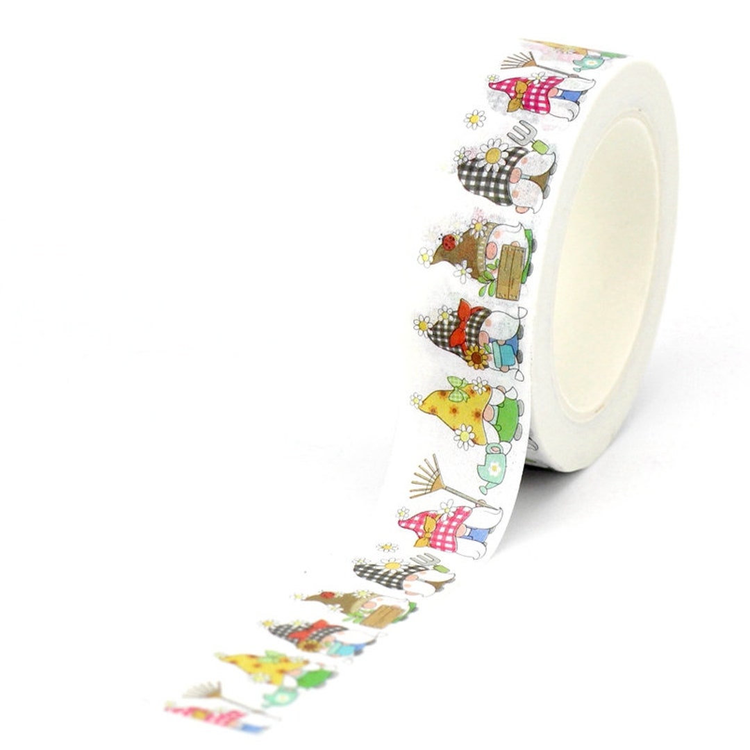 Garden Gnome Washi Tape, Dwarf Washi Tape, Full Roll - CWWTS-12 - Etsy