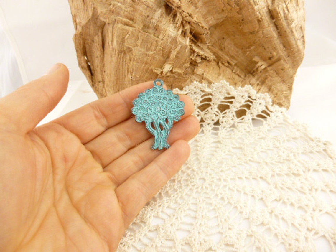 Rustic Patina Two Sided Tree of Life Casting Pendant Charm - Etsy