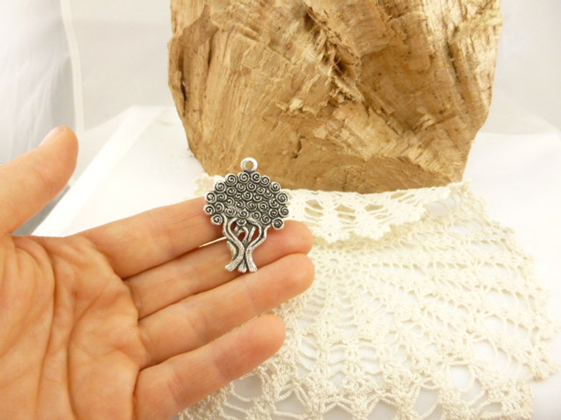 Rustic Pewter Two Sided Tree of Life Casting Pendant Charm - Etsy