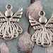 Adorable Swirly Angel Charms - Antique Silver (10) - S157 - Etsy