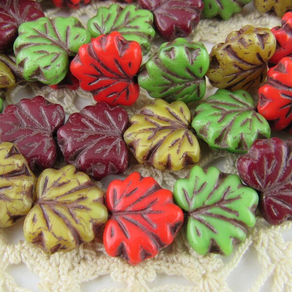 Autumn Leaf Bead - Etsy