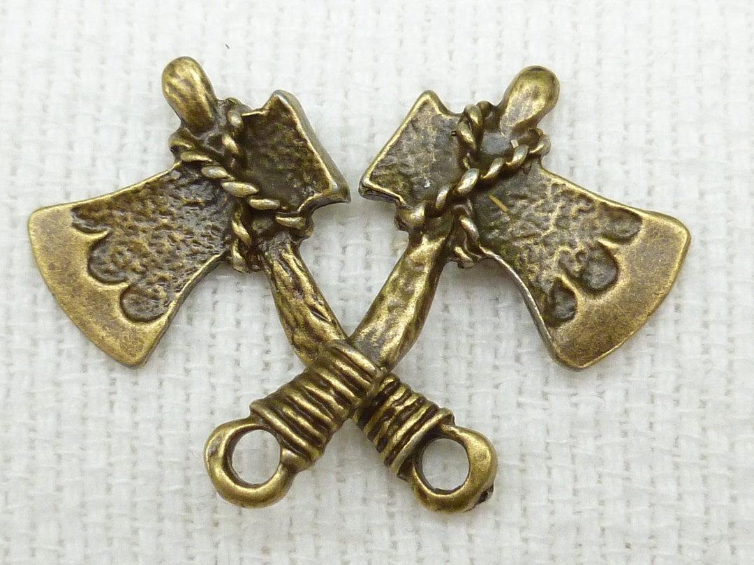 Antique Bronze Tone Axe or Tomahawk Charm (4) - A93 - Etsy