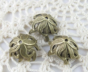 Leaf Bead Cap - Etsy