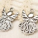 Adorable Swirly Angel Charms Antique Silver 10 S157 - Etsy