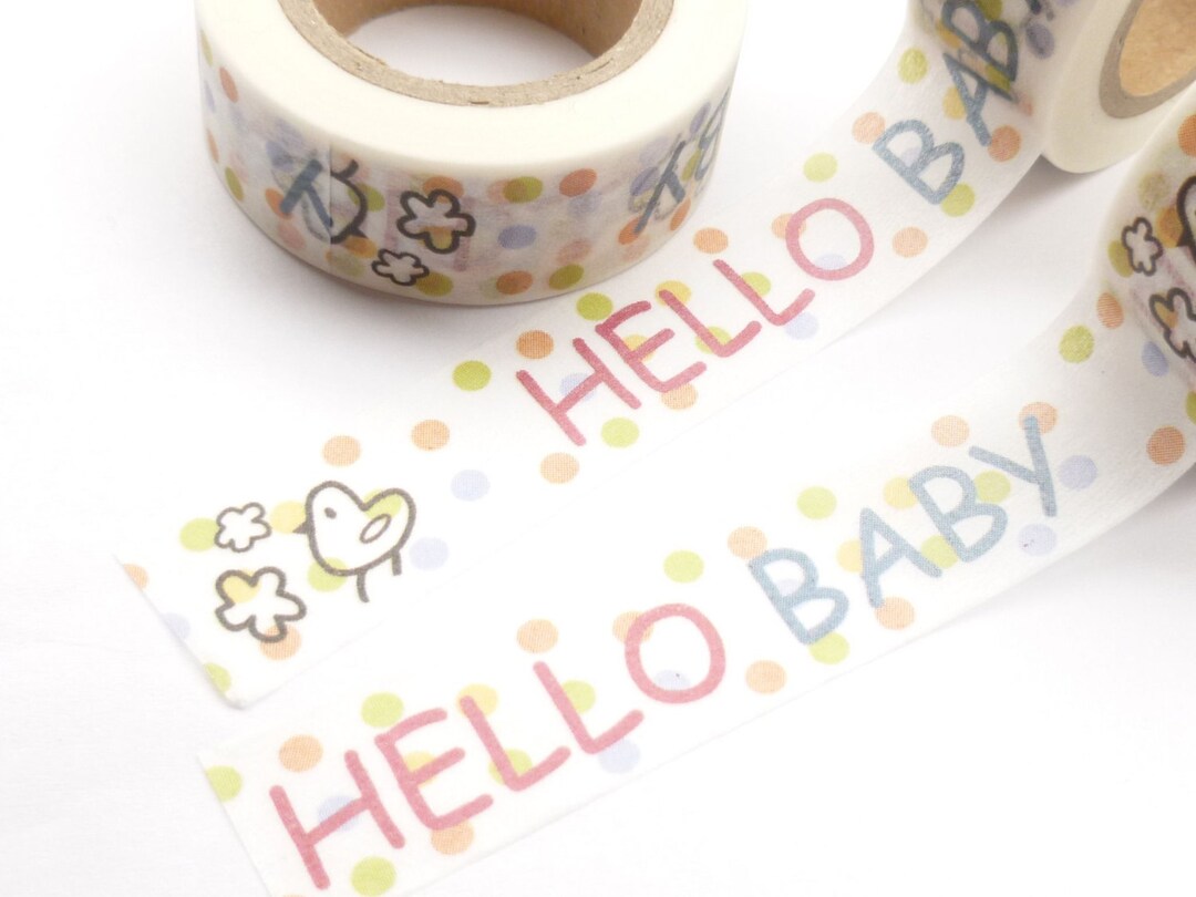 Sample Washi Hello Baby Washi Tape Baby Girl Washi Tape - Etsy