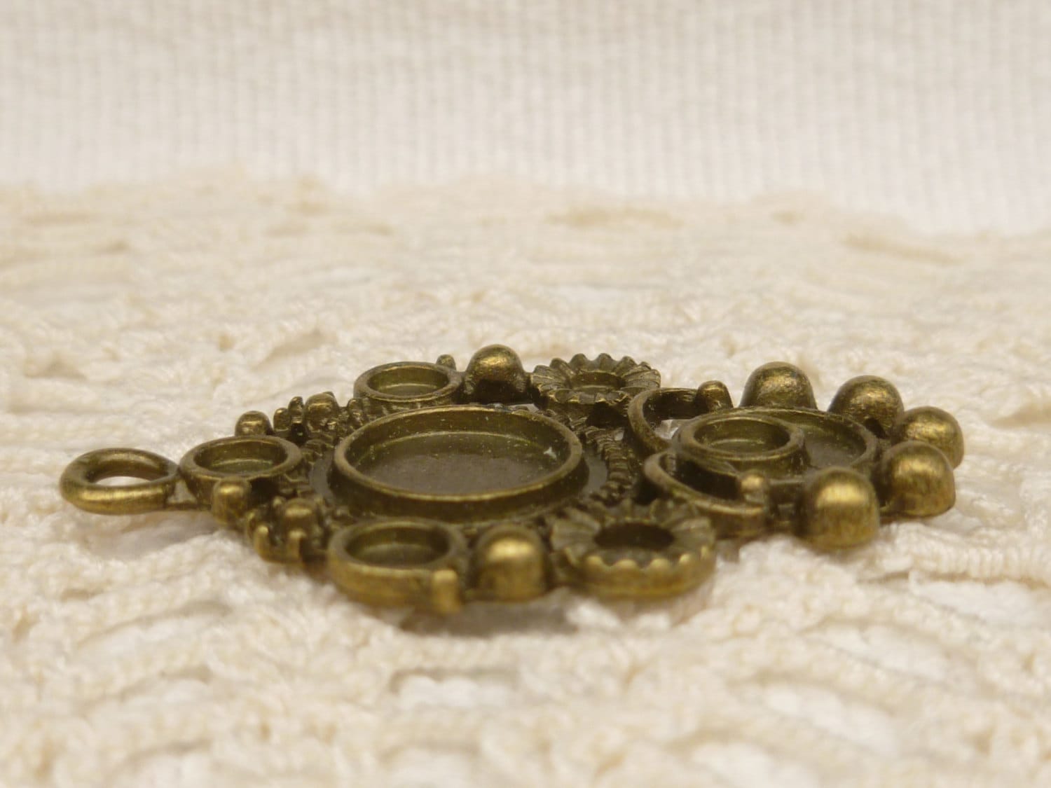 Vintage Look Multi Bezel Setting Charm Pendant Antique - Etsy