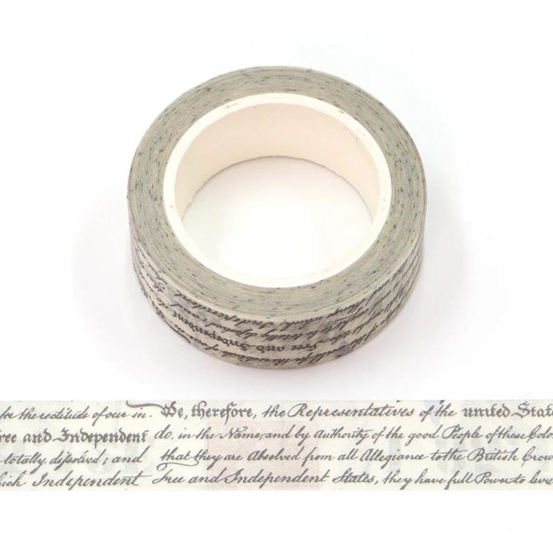 Cursive Writing Washi Tape, Letter Washi Tape, Declaration of ...