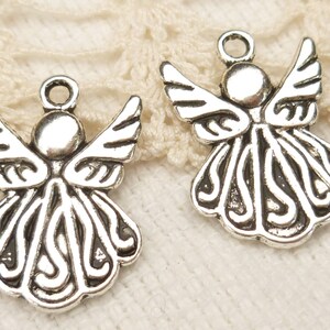 Adorable Swirly Angel Charms Antique Silver 6 S87 - Etsy