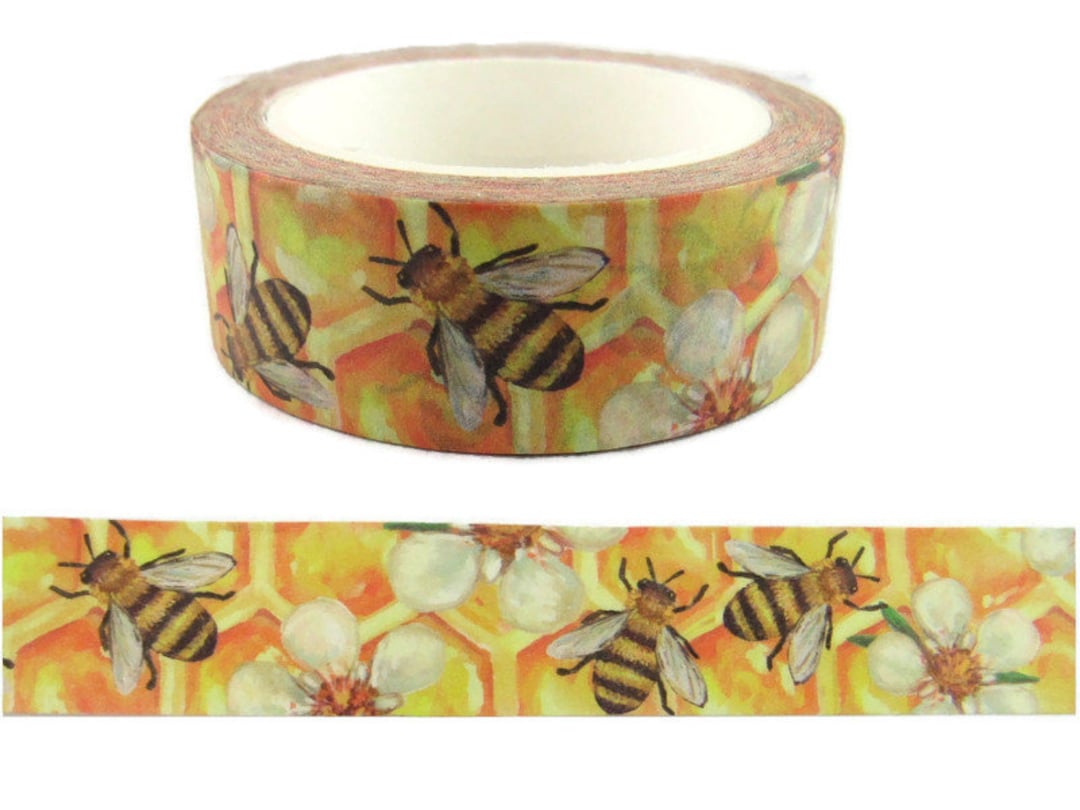 Realistic Bee Washi Tape, Honey Bee Washi Tape, Full Roll - CWWTS-8 - Etsy