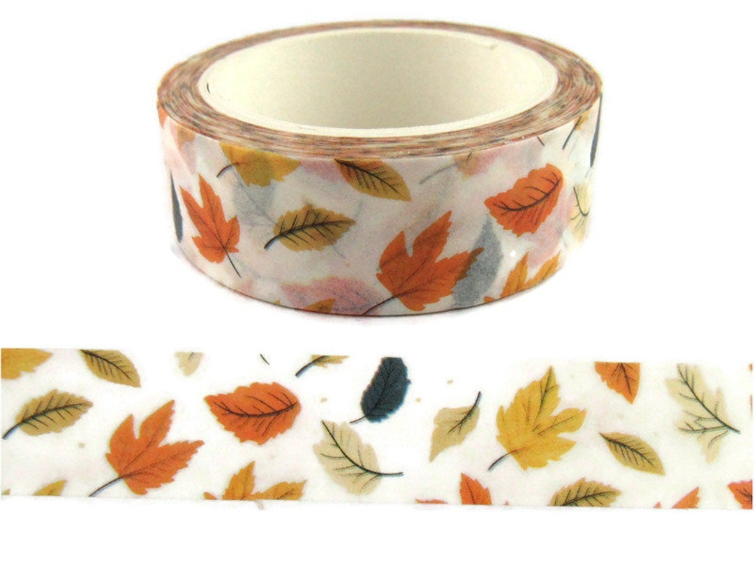 Washi Tape Fall Autumn Leaves, Maple Leaf Washi Tape, Full Roll - SSS ...